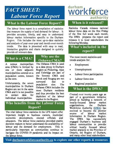 Labour Force Survey Report Fact Sheet - Durham Workforce Authority